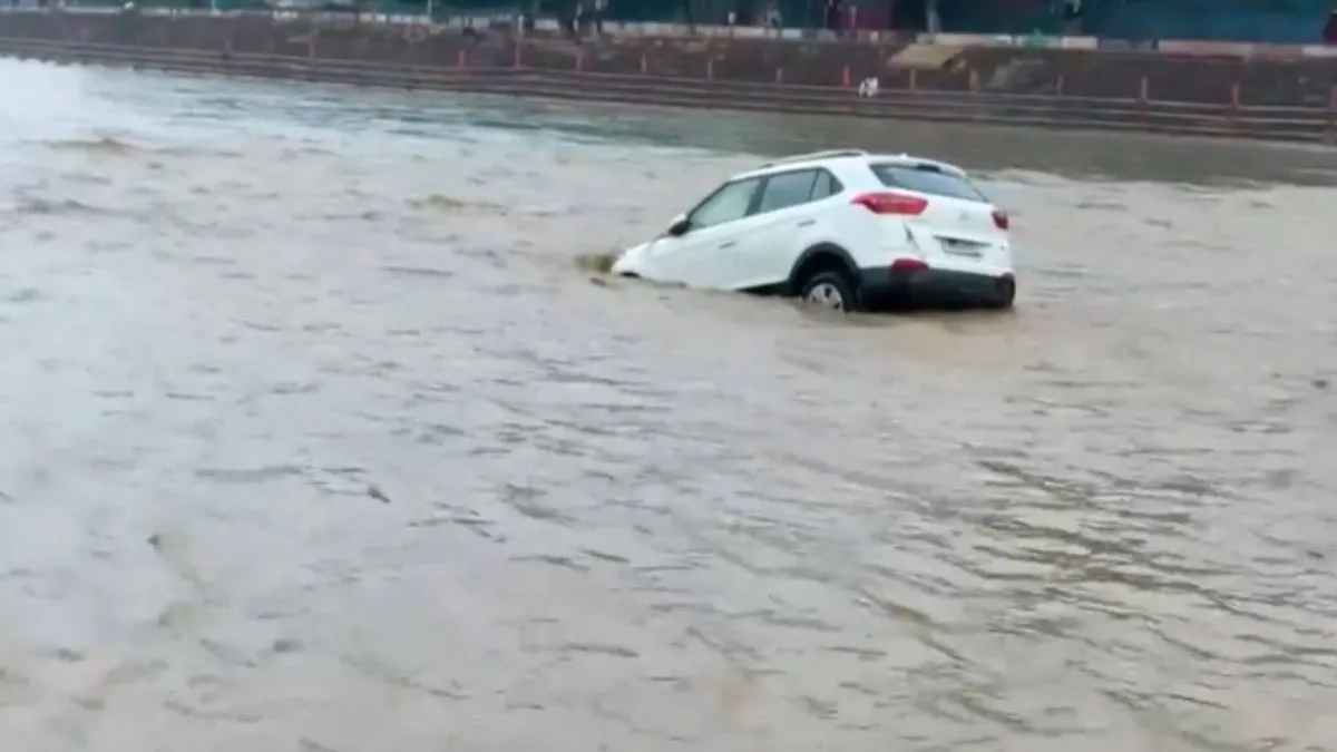Video: Vehicles Float In Uttarakhand's Haridwar As Water Level Rises Amid Heavy Rain